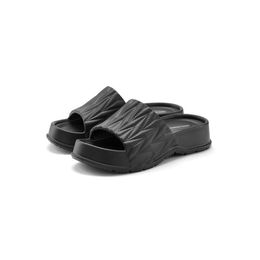 French Connection Set: Badepantolette 'Badeschlappe, Badelatsche, Mule, Sandale, offener Schuh, Sommerschuhe' schwarz Gr. 41 f&uuml;r Damen