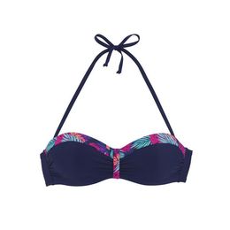 Lascana B&uuml;gel-Bandeau-Bikini-Top 'Exotic' mehrfarbig Gr. 44 Cup D. Mit B&uuml;gel. Nachhaltig.