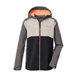 Funktionsjacke Killtec "KOS 147 BYS JCKT", Jungen, Gr. 140, taupe, Obermaterial: 100% Polyester;Futter: 100% Polyester, Jacken Funktionsjacke, Kinderjacke, wasserdicht, Colourblock, Teflon EcoElite&trade; impr&auml;gniert