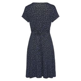 VIVANCE BY LASCANA Jerseykleid 'mit Bl&uuml;mchenprint und V-Ausschnitt' mehrfarbig Gr. 36 f&uuml;r Damen. V-Ausschnitt und Allover-Druck. Figurumspielend. 