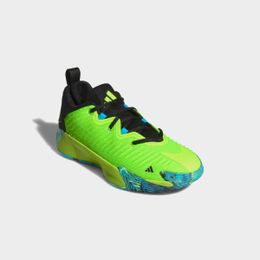 Basketballschuh adidas Performance "ADIDAS INITIATION", Gr. 45, lucid lemon, core schwarz, lucid aquamarine, Textil, Schuhe Basketballschuh