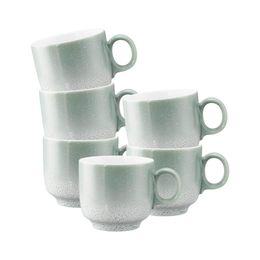 Tasse Seltmann Weiden "Cappuccinotassen Sento Home 300 ml", gr&uuml;n (aura mint), 1 tlg., Porzellan, Trinkgef&auml;&szlig;e, Tasse