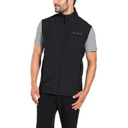 Softshellweste Vaude "HURRICANE", Herren, Gr. S, schwarz, Softshell, Obermaterial: 100% Polyester. Innenseite: 100% Polyester. Meshfutter: 100% Polyester, Westen Softshellweste, aus Softshell-Material, sportlicher Schnitt, atmungsaktiv