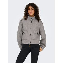 Kurzmantel Only "ONLSEDONA LIGHT COLLAR JACKET OTW CC", Damen, Gr. L, plum kitten, Web, Obermaterial: 85% Polyester, 15% Baumwolle, unifarben, regular fit, M&auml;ntel Kurzmantel