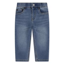 Schlupfjeans LEVI'S KIDS "LVB SLIM DOBBY PULL ON", Jungen, Gr. 12M (80), N-Gr, tarnation w, o destruction, Denim/Jeans, Obermaterial: 61% Baumwolle, 38% Polyester, 1% Elasthan, lang, Jeans Schlupfjeans, mit Stretch