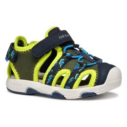 Sandale Geox "B SANDAL MULTY BOY", Jungen, Gr. 20, gr&uuml;n, Synthetik, Textil, Schuhe Sandale, Babyschuh, Sommerschuh, Trekking Schuh mit Klettverschluss