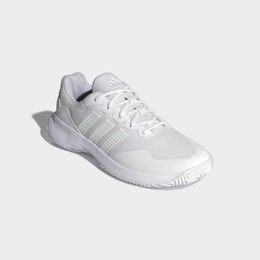 Tennisschuh adidas Performance "GAMECOURT 2 TENNIS SHOES", Herren, Gr. 48, cloud wei&szlig;, ftwr wei&szlig;, ftwr wei&szlig;, Synthetik, Textil, Schuhe Tennisschuh