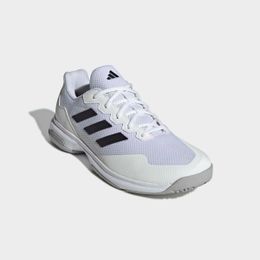 Tennisschuh adidas Performance "GAMECOURT 2.0 OMNICOURT", Herren, Gr. 45, ftwwht, cschwarz, gretwo, Synthetik, Textil, Schuhe Tennisschuh, Multicourt-Schuh, Allcourt-Schuh