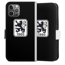 DeinDesign iPhone 12 Pro Handy Klapph&uuml;lle Handyh&uuml;lle aus Kunst Leder wei&szlig; Flip Case Sechzger Official Licensed Product Tsv 1860 M&uuml;nchen Sideflip mit Lasche
