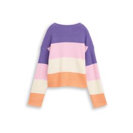 Tom Tailor Sweater girl size 164 Dark purple / Orange / Rose / Wool white