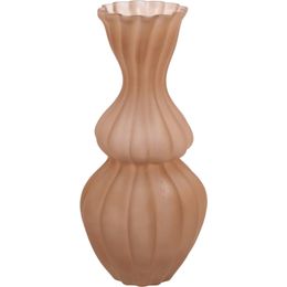 Tischvase CREATIV HOME "Vase", braun, H:30cm &Oslash;:14cm, Vasen, Tischvase, mit floralem Dekor