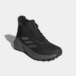 Wanderschuh adidas terrex "TERREX TRAILMAKER 2.0 MID GORE-TEX", Damen, Gr. 40,5, schwarz (core schwarz, carbon, grau four), Synthetik, Textil, Schuhe Wanderschuh, wasserdicht dank Gore-Tex Membrane