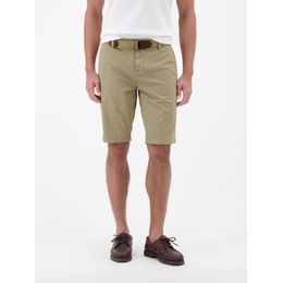 Chinoshorts Lerros "Bequeme Chino-Bermuda mit G&uuml;rtel und Minimalprint", Herren, Gr. 33, light dune beige, 98% Baumwolle, 2% Elasthan, Hosen Chinoshorts, Leichte Sommershorts aus 98% Baumwolle und 2% Elasthan, mit 4 Taschen