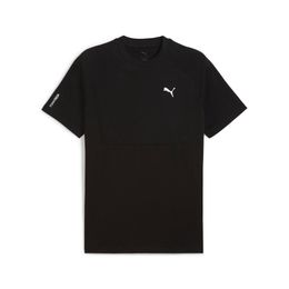 T-Shirt Puma "TECH TEE", Herren, Gr. L, schwarz (Puma schwarz), Jersey, Obermaterial: 100% Baumwolle, unifarben, regular fit normal, Rundhals, Shirts T-Shirt, mit Raglan&auml;rmeln, extra langer &Auml;rmelschnitt, f&uuml;r Sport und Outdoor