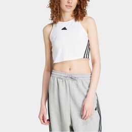 Tanktop adidas Sportswear "FUTURE ICONS 3-STREIFEN", Damen, Gr. M, wei&szlig;, Obermaterial: 90% Baumwolle, 10% Elasthan, gestreift, Rundhals, Tops Tanktop