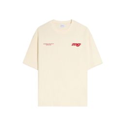 Bershka T-Shirt Herren Gr&ouml;&szlig;e XS hellbeige / rot