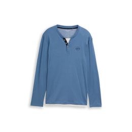 TOM TAILOR Shirt male size XXXL Smoke blue / Black / White