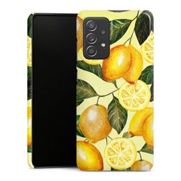 DeinDesign Galaxy A52s 5G Handy Premium Case Smartphone Handyh&uuml;lle Schutzh&uuml;lle gl&auml;nzend Fruits Lemon Summer Premium Case