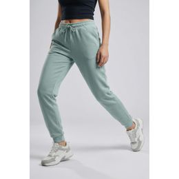 Sweathose Only Play "ONPLOUNGE HW SWEAT PNT - NOOS", Damen, Gr. L, N-Gr, surf spray, Sweatware, Obermaterial: 80% Polyester, 15% Viskose, 5% Elasthan, unifarben, regular fit kn&ouml;chellang, Hosen Sweathose, mit Kordelzug