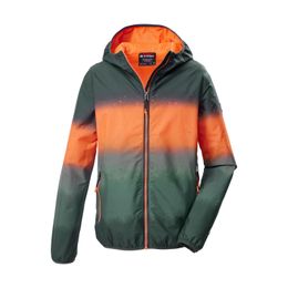 Funktionsjacke Killtec "KOS 144 BYS JCKT", Jungen, Gr. 116, dunkelgr&uuml;n, Obermaterial: 100% Polyester;Futter: 100% Polyester, Jacken Funktionsjacke, Wind- und wasserdichte Jungenjacke mit Farbverlauf-Print