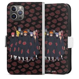 DeinDesign iPhone 12 Pro Handy Klapph&uuml;lle Handyh&uuml;lle aus Kunst Leder wei&szlig; Flip Case Akatsuki Naruto Shippuden Official Licensed Product Sideflip mit Lasche
