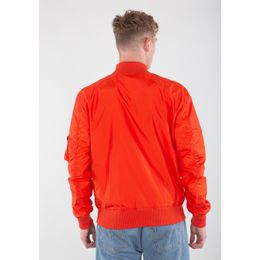 Bomberjacke Alpha Industries "MA-1 TT Light", Herren, Gr. S, rot (atomic rot), Obermaterial: 100% Nylon, Futter: 100% Nylon, Jacken Bomberjacke