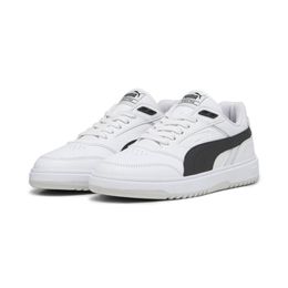 Sneaker Puma "DOUBLECOURT", Herren, Gr. 40, wei&szlig; (Puma wei&szlig;, sedate gray), Leder, unifarben, Schuhe Sneaker