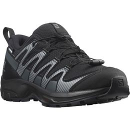 Trailrunningschuh Salomon "XA PRO V8 CSWP J", Damen, Gr. 32, schwarz, Synthetik, Textil, Schuhe Trailrunningschuh, Wasserdicht