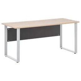 Schreibtisch Schildmeyer "Serie 1500", grau (anthrazit, eichefarben hell), B:160cm H:73,2cm T:65cm, Tische, Schreibtisch