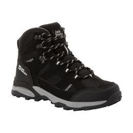 Wanderschuh Jack Wolfskin "TRAIL HIKER TEXAPORE MID K", M&auml;dchen, Gr. 32, grau (phantom), Leder, Textil, Schuhe Wanderschuh, wasserdicht, Trekkingschuh