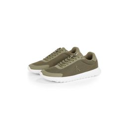 Sneaker Calvin Klein Jeans "3 EVA RUNNER MESH", Herren, Gr. 40, gr&uuml;n (khaki, beige), Lederimitat, Textil, Schuhe Sneaker, Freizeitschuh, Halbschuh, Schn&uuml;rschuh mit Kontrastbesatz
