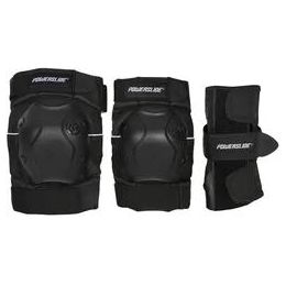 Protektoren-Set Powerslide "Standard Black Set" Gr. L, schwarz, Protektoren, L, Baumwolle, EVA, Nylon, Nylon Mesh, Polyethylen (PE)