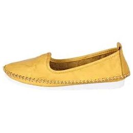 Slipper Andrea Conti, Damen, Gr. 41, gelb, Glattleder, Leder, Schuhe Slipper