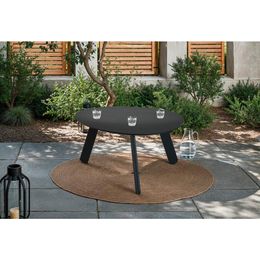Ambia Garden Loungetisch, Schwarz, Metall, organisch, eckig, 55x46x28 cm, Loungem&ouml;bel, Loungetische