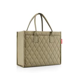 Reisenthel Einkaufstasche Daily shopper rhombus olive, Olivgr&uuml;n, Textil, 42x35x17 cm, gro&szlig;es Hauptfach, Freizeit, Koffer & Taschen, Einkaufstaschen