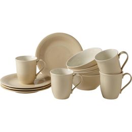 like.Villeroy & Boch Fr&uuml;hst&uuml;cksservice Color Loop, Beige, Keramik, 12-teilig, Uni, 29x24x23 cm, Essen & Trinken, Geschirr, Geschirr-Sets, Kaffeeservice
