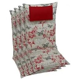 Hochlehnerauflage GO-DE, beige, B:50cm T:120cm, Baumwolle, Polyester, Polsterauflagen, beige