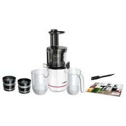 Bosch Slow Juicer "VitaExtract MESM500W, vitaminschonendes Entsaften, Kaltpresse", schwarz-wei&szlig; (wei&szlig;, schwarz), B:15,2cm H:42,7cm T:15,2cm, Entsafter, sehr leise, leichte Reinigung, f&uuml;r hartes Obst und Gem&uuml;se, wei&szlig;