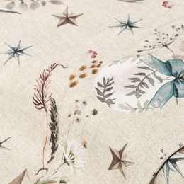 buttinette Dekostoff Weihnachtskugeln "Lorena", natur-color