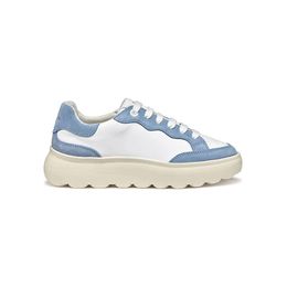 Geox Sneakers "Spherica EC4" in Wei&szlig;/ Hellblau - 54% | Gr&ouml;&szlig;e 38 | Damen-sneakers