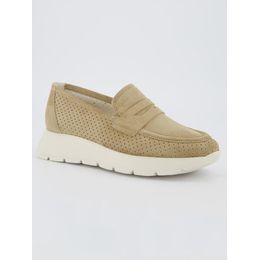 Paul Green Leder-Mokassins in Beige - 46% | Gr&ouml;&szlig;e 37,5 | Damen-schuhe-halbschuhe