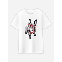 WOOOP Shirt "Happy dog" in Wei&szlig; - 61% | Gr&ouml;&szlig;e 152 | Kinder-oberteile