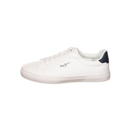 Pepe Jeans Footwear Sneakers "Court" in Wei&szlig;/ Dunkelblau - 56% | Gr&ouml;&szlig;e 38 | Damen-sneakers