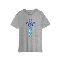 WOOOP Shirt "Giraffe Mint" in Grau - 61% | Gr&ouml;&szlig;e 104 | Kinder-oberteile