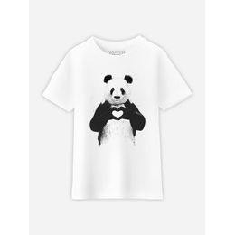 WOOOP Shirt "Love Panda" in Wei&szlig; - 67% | Gr&ouml;&szlig;e 92 | Kinder-oberteile