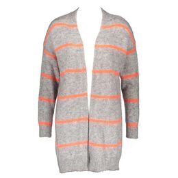 miss goodlife Cardigan in Grau/ Orange - 87% | Gr&ouml;&szlig;e S | Damen-pullover-cardigans