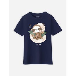 WOOOP Shirt "Jungle Sloth" in Dunkelblau - 67% | Gr&ouml;&szlig;e 104 | Kinder-oberteile