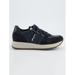 Paul Green Leder-Sneakers in Dunkelblau - 60% | Gr&ouml;&szlig;e 38 | Damen-sneakers