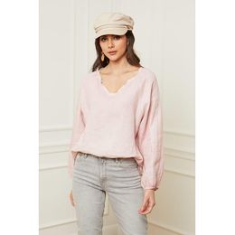 Jos&eacute;fine Leinen-Bluse "Celiane" in Rosa - 72% | Gr&ouml;&szlig;e M | Damen-blusen