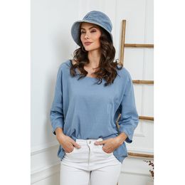La Compagnie Du Lin Bluse "Fraiche" in Hellblau - 74% | Gr&ouml;&szlig;e S | Damen-blusen